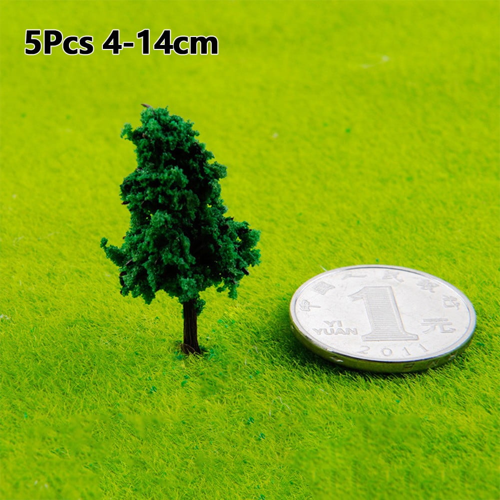 QXKE 5Pcs Diy Model Trees Train Railroad Park Scenery Plastic Scale ...