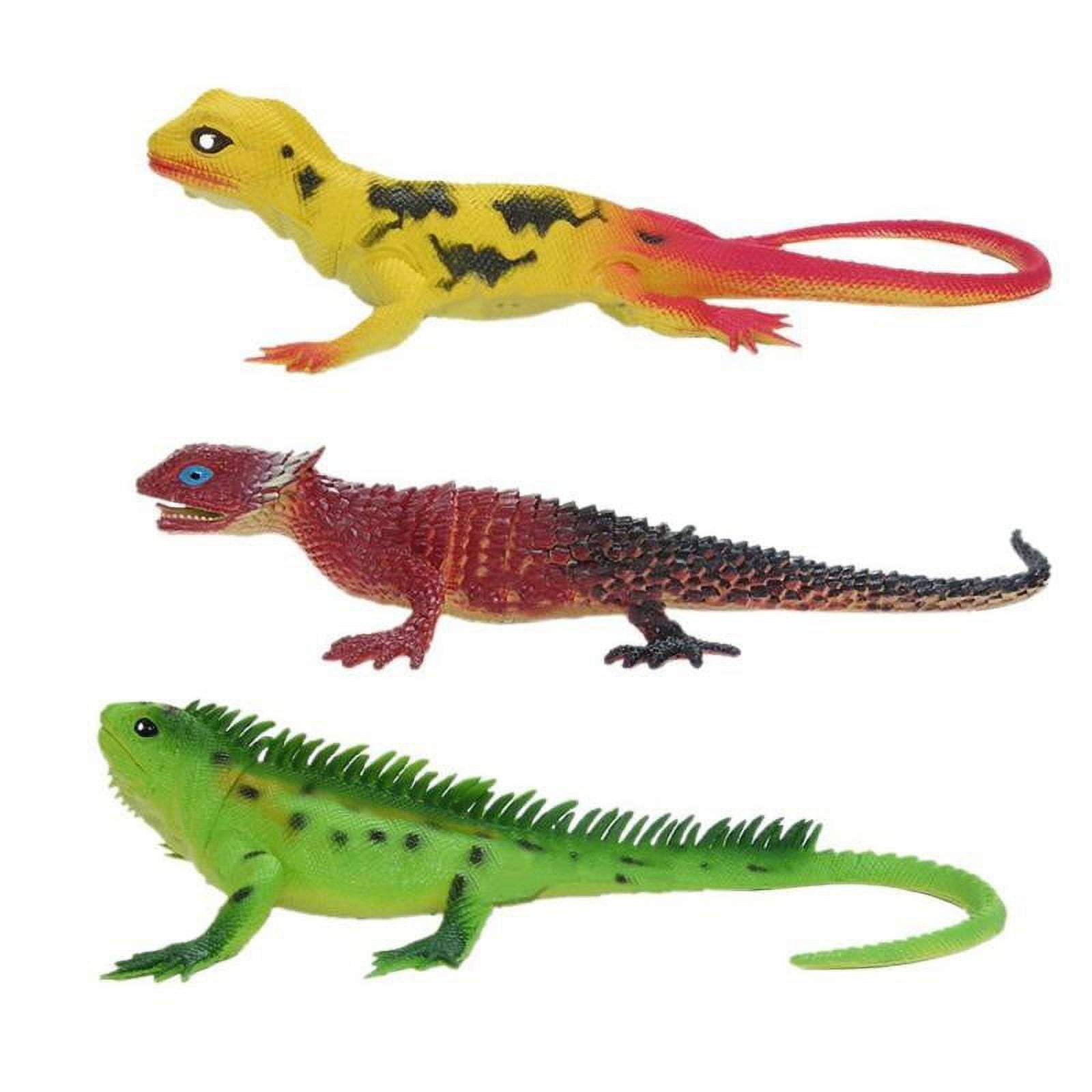 QXKE Vivid Soft Rubber Lizard Figure Zoo Reptile Toy Collection Prop ...