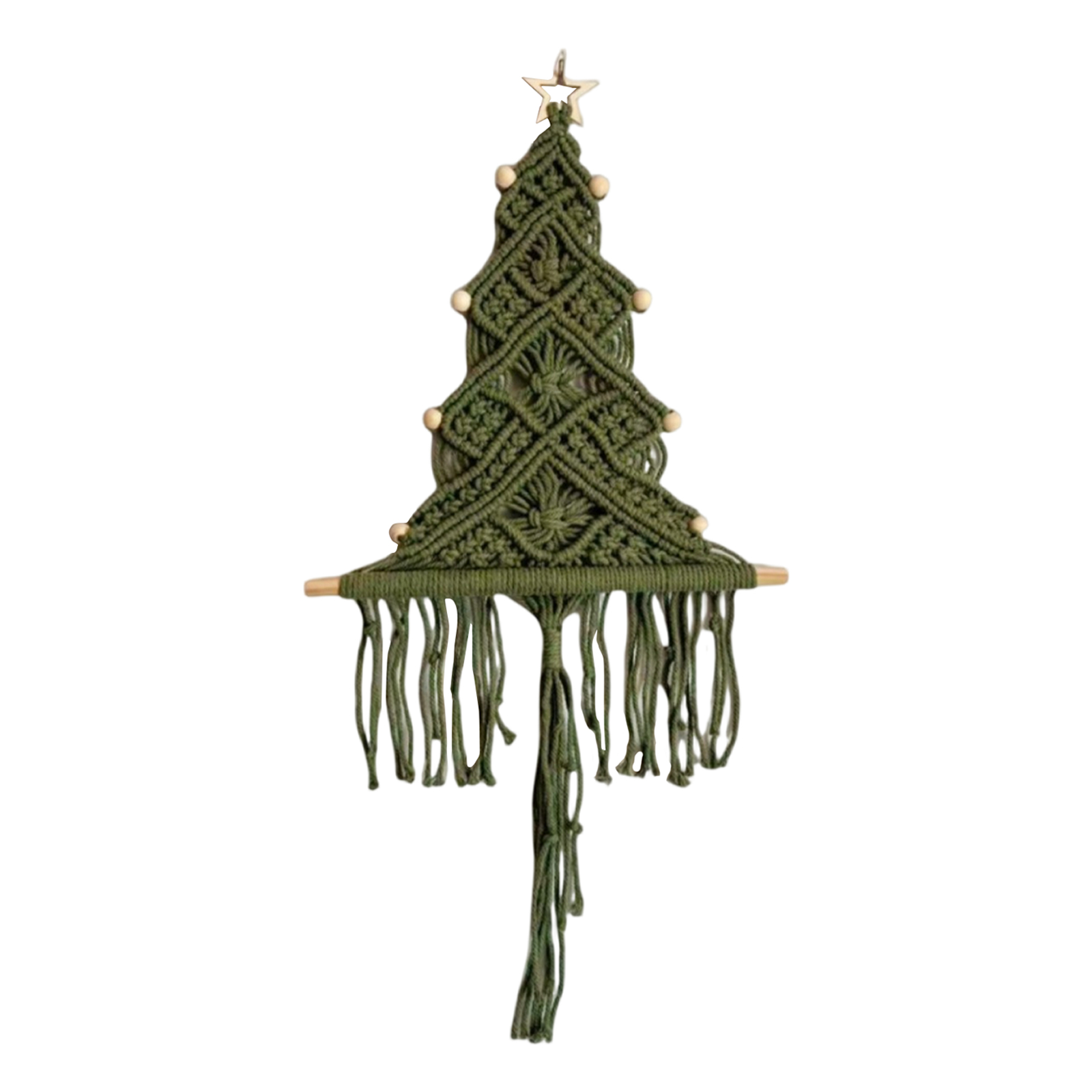 QXLZZUSG Macrame Christmas Tree Hanging Ornaments, 24 inch Large ...