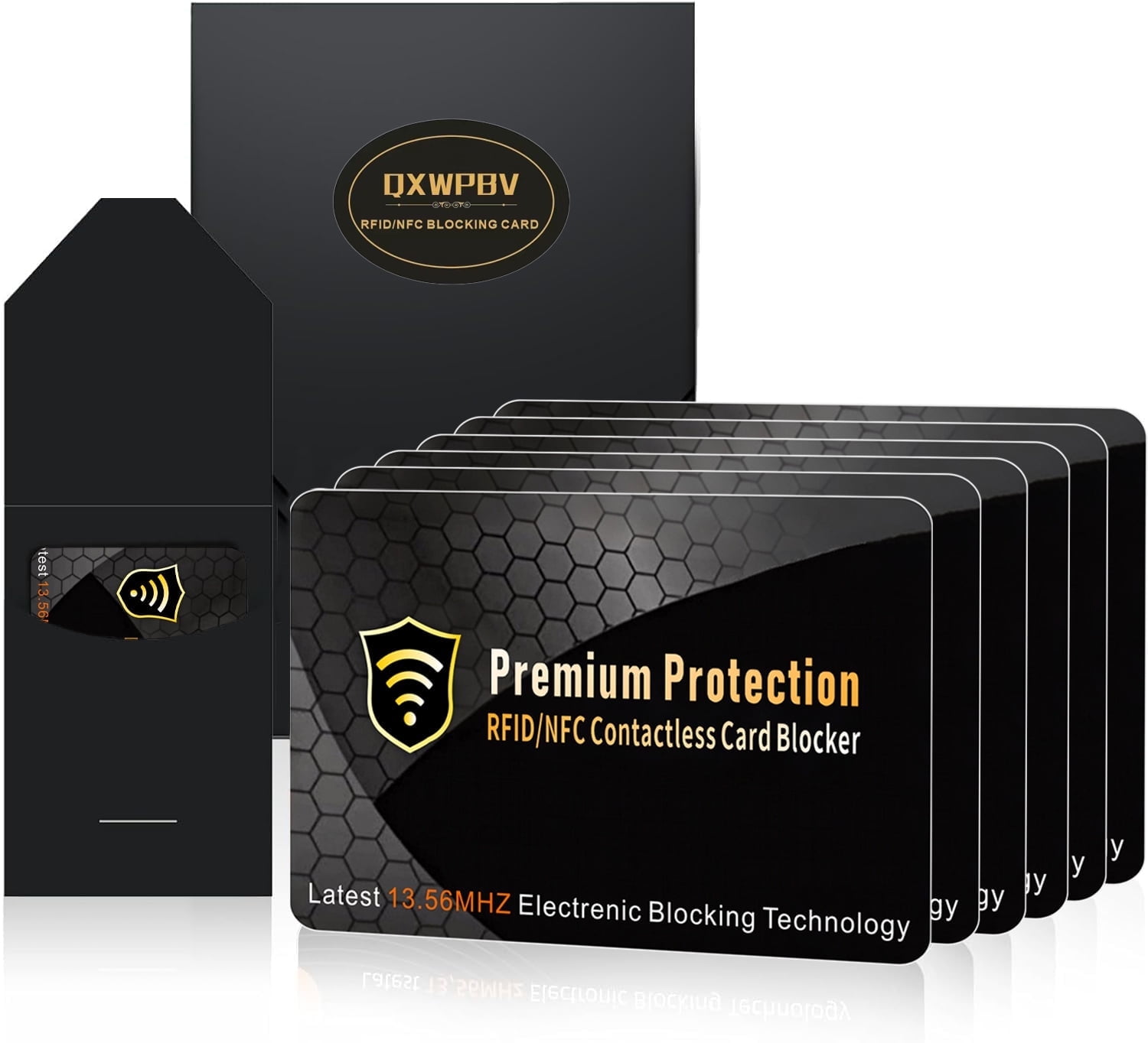 QXWPBV 5 Pack RFID Blocking Cards, Slim NFC Shield Protector for Wallet ...
