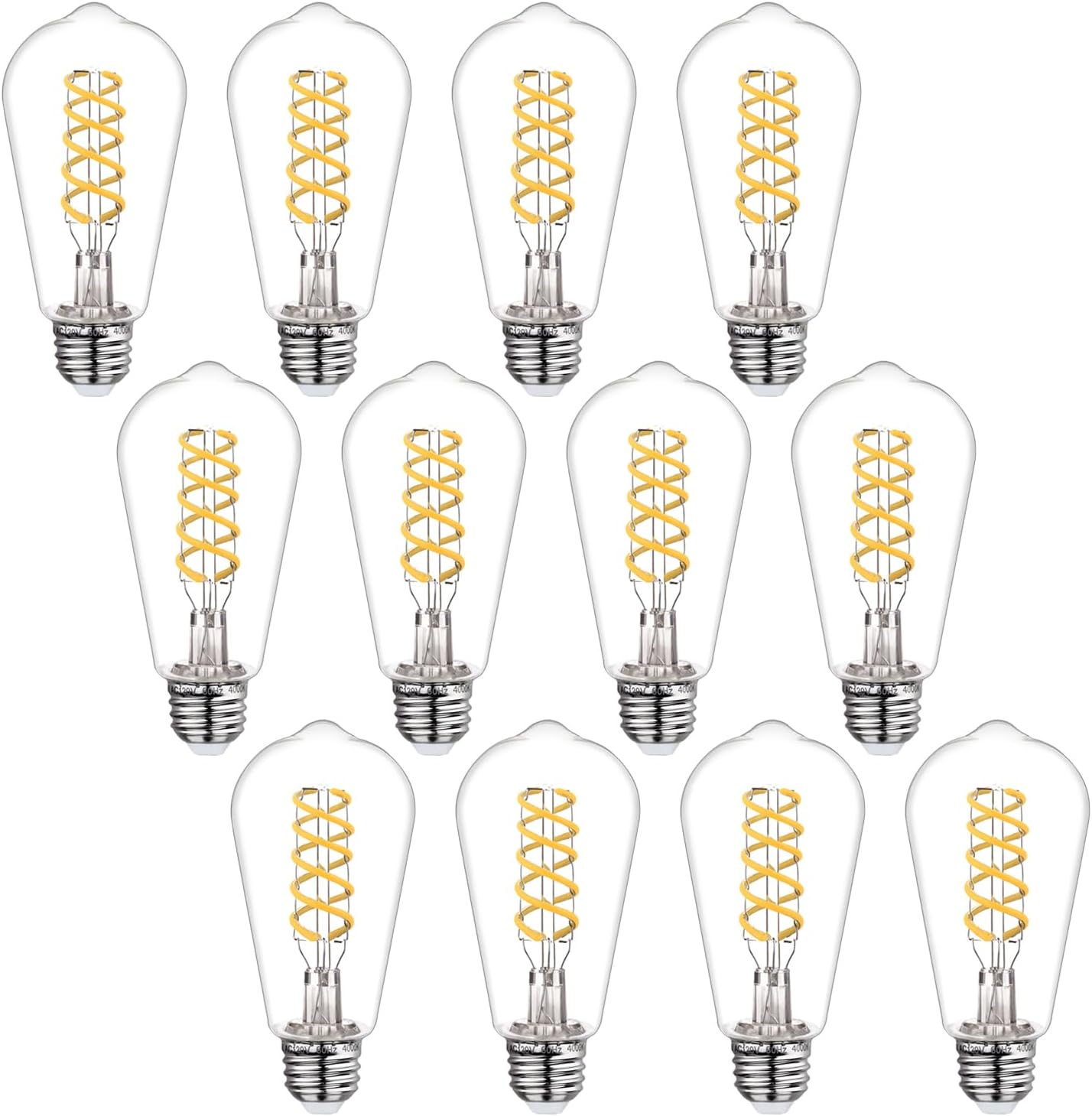 QYONG-Dimmable Edison Bulbs, 4.5W Equivalent To 40W Vintage Light Bulbs ...