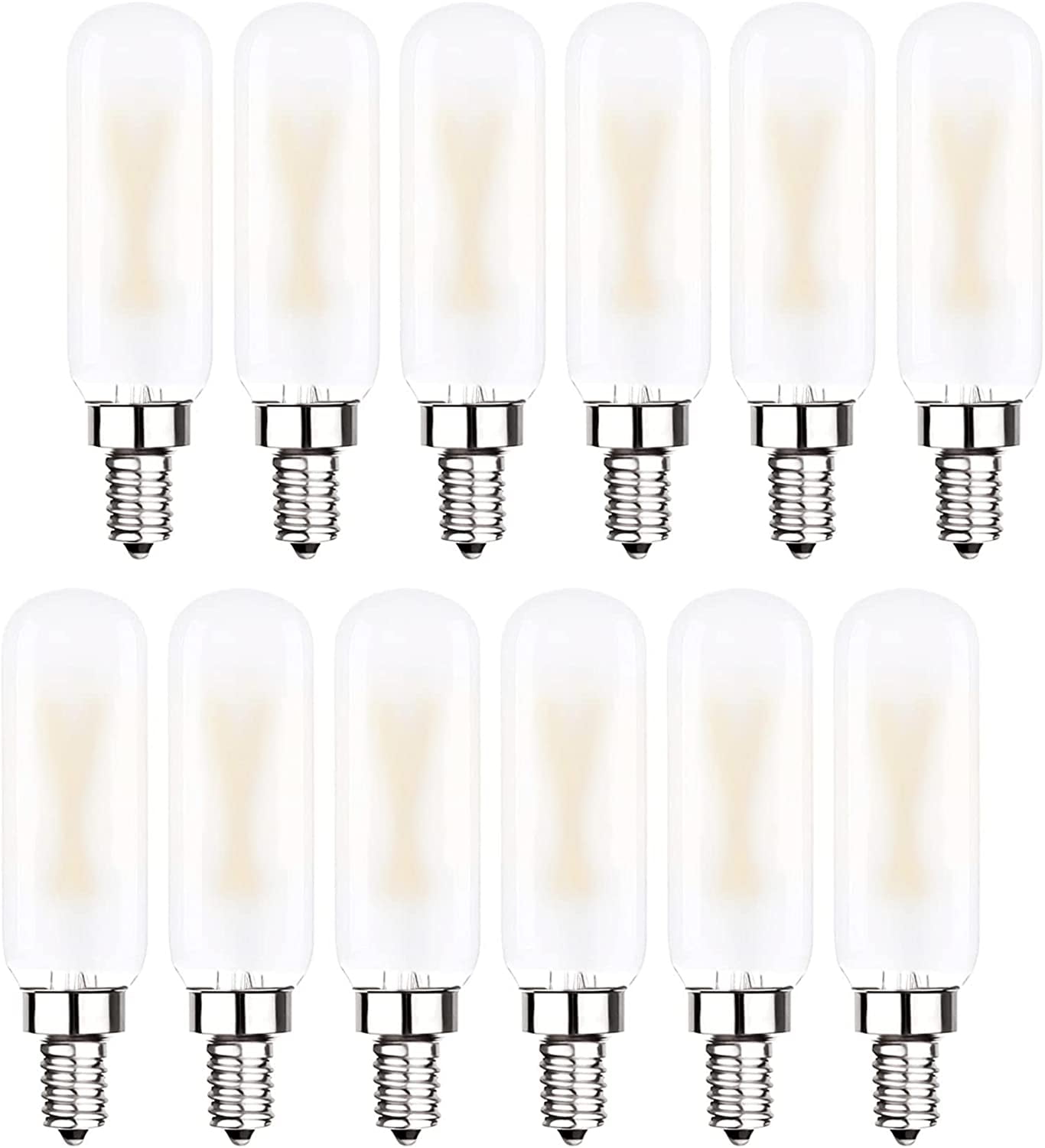 QYONG-Dimmable T6 Led Bulb 25W Candelabra 2W E12 Edison Light Bulbs Soft White 3000K, T25 Mini ...