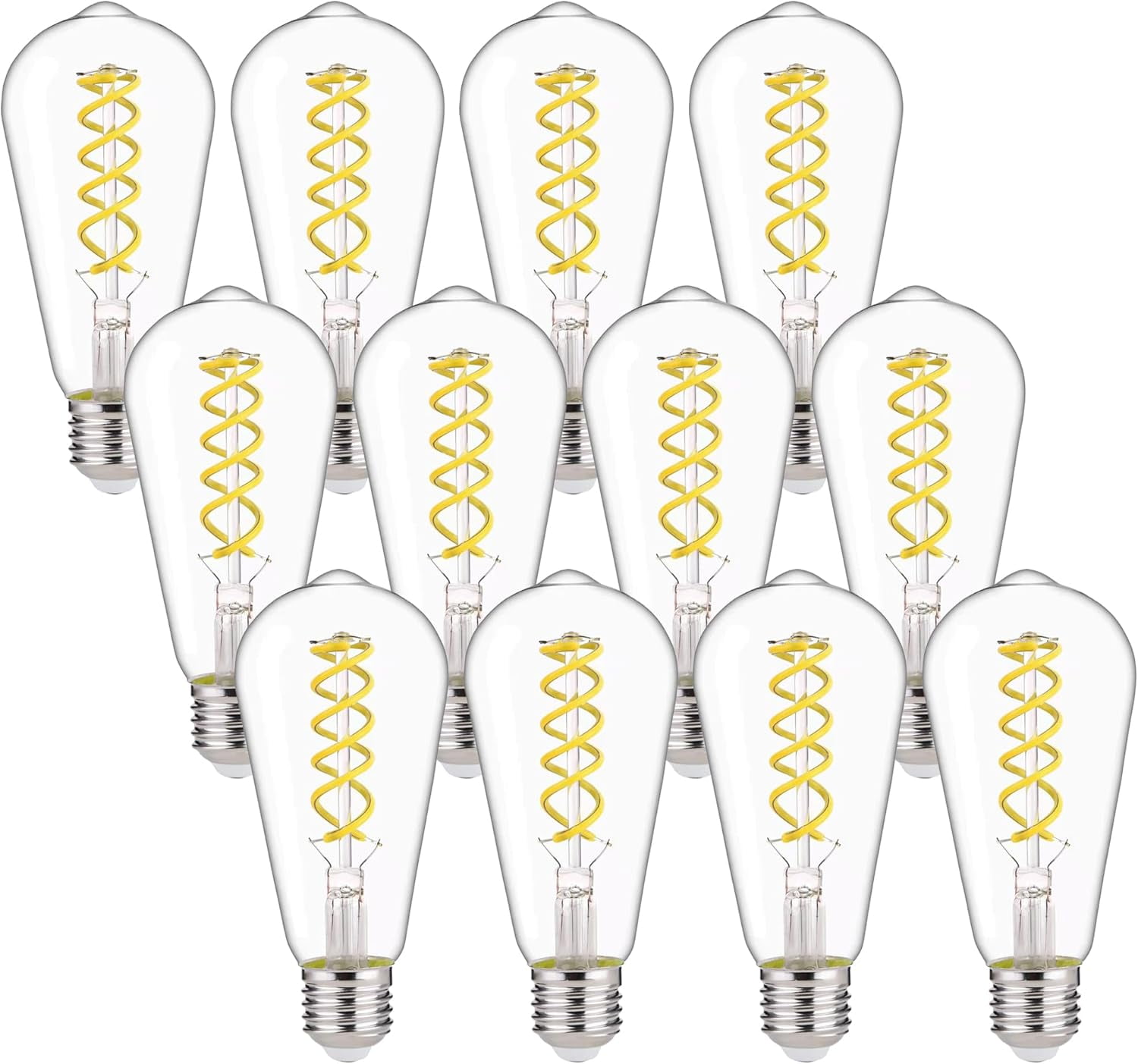 QYONG-Dimmable Vintage Led Edison Bulbs, 6W, Equivalent 60W, 600Lm ...