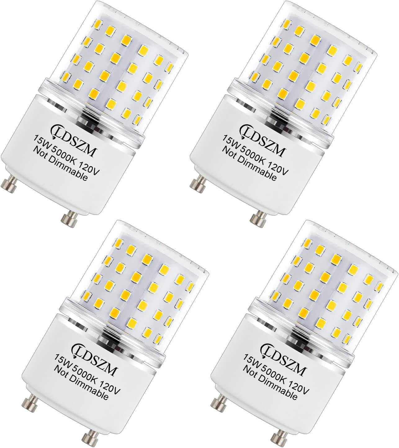 QYONG-Gu24 Led Light Bulb Bright 15W 2 Prong Light Bulbs Non-Dimmable ...