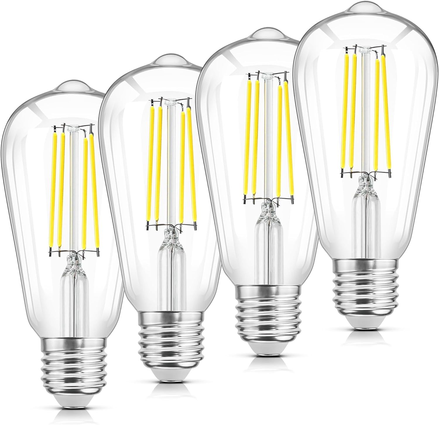 QYONG-Led Edison Light Bulbs E26 Standard Base, Vintage 6W Led Bulbs ...