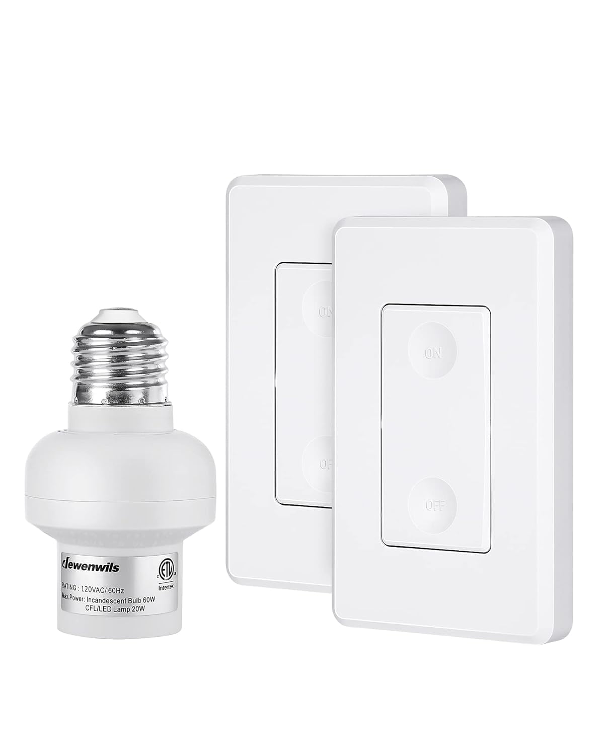 QYONG-Remote Control Light Bulb Socket, Wireless Light Switch For Pull ...
