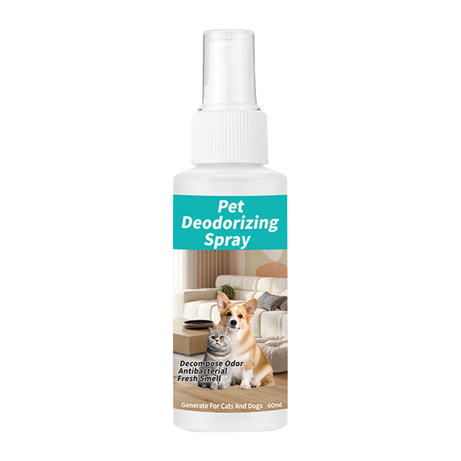 QYROS Pet Deodorizing Spray for Cats and Dogs, 60ml Odor Neutralizer ...