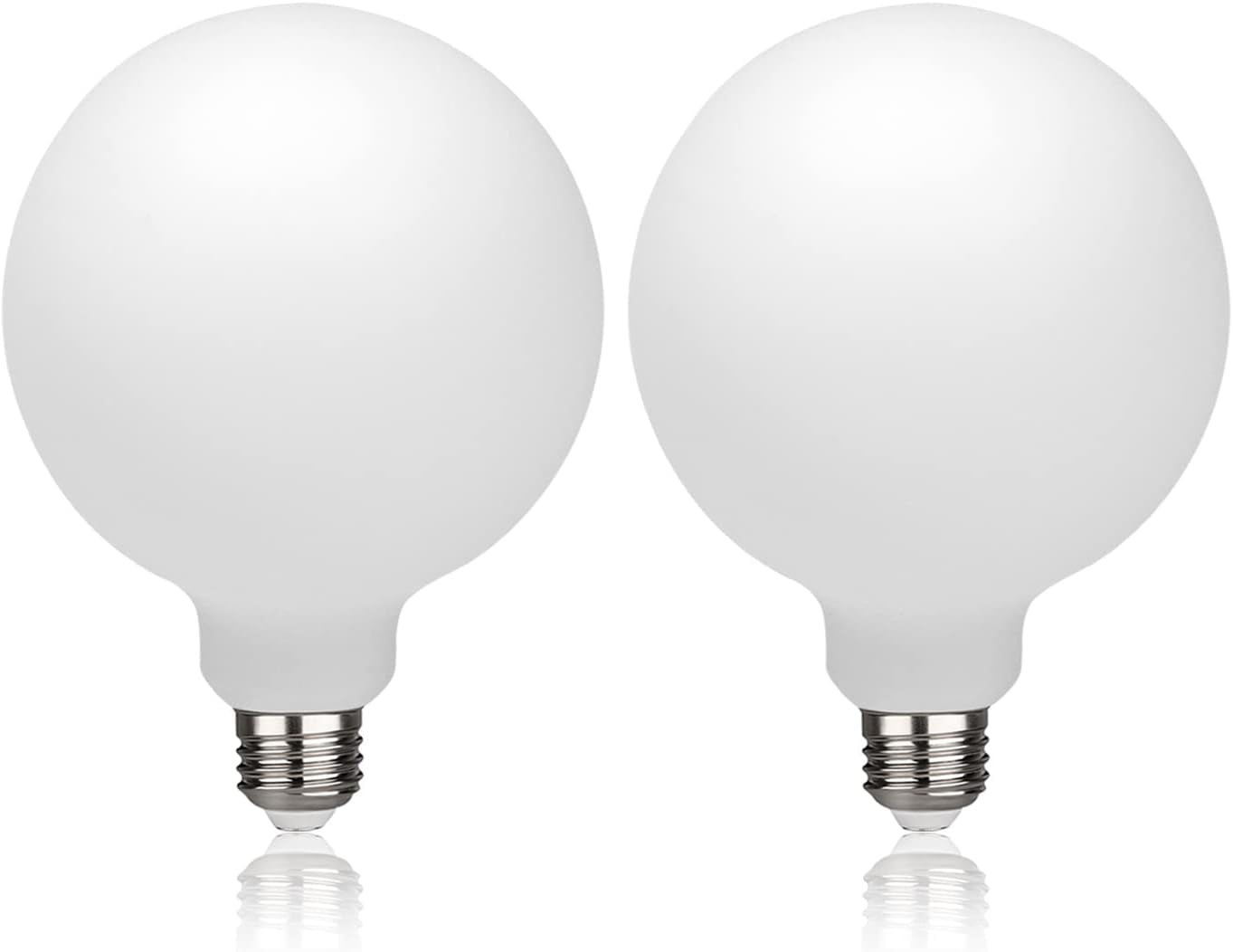 QYUN-2 Pack G40(G125) Globe Led Light Bulbs, 5.5W Dimmable 50 Watt ...