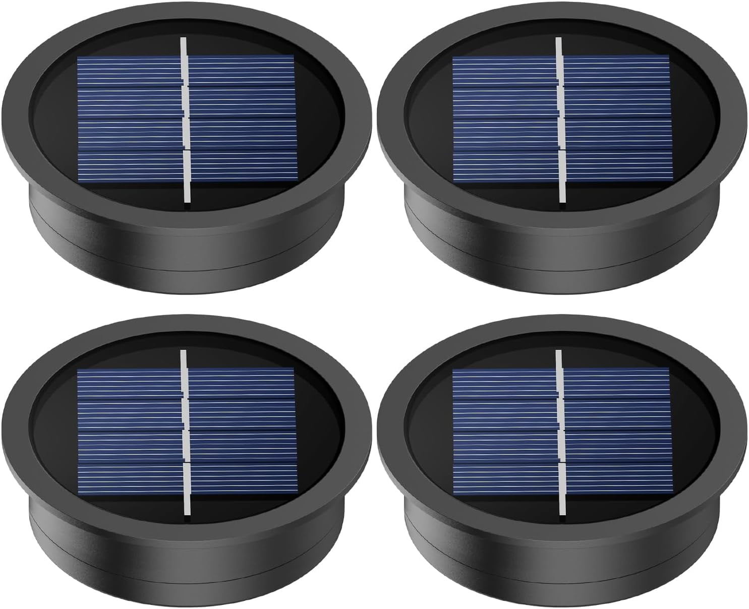 QYUN-4 Pack Solar Light Replacement Tops(2.76 Inch Top, 2.36 Inch ...