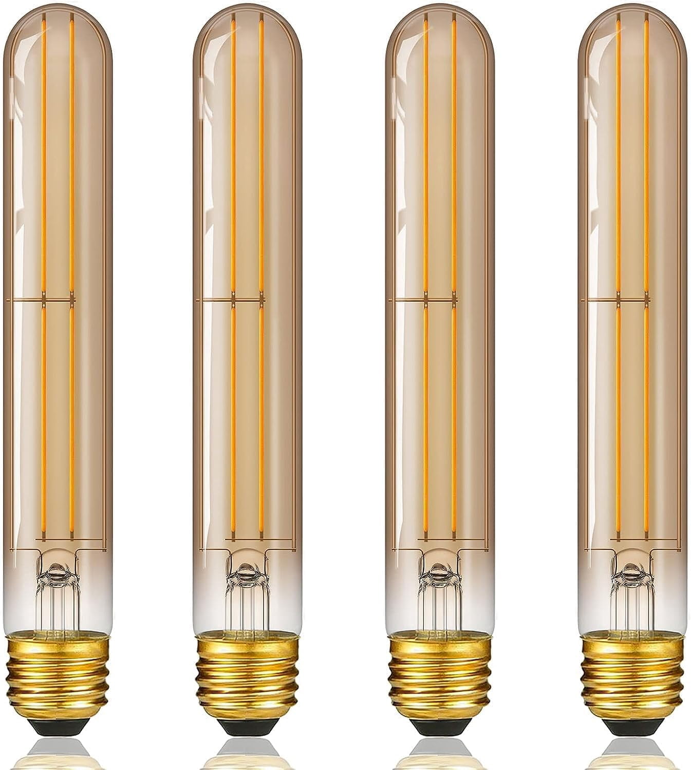 QYUN-7.3 Inch 2200K Edison Bulbs Amber Dimmable,Vintage Style ...