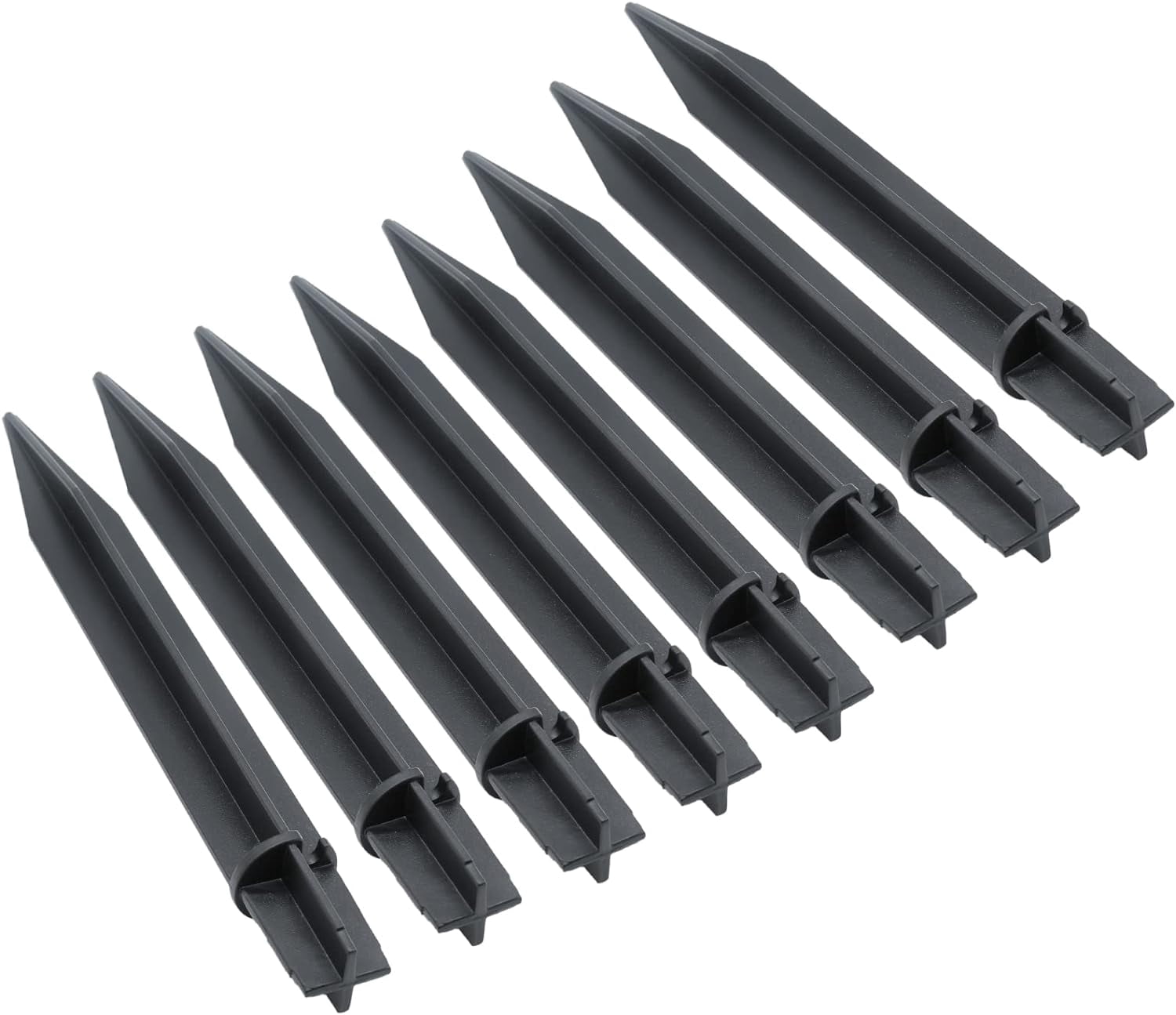 QYUN-8Pcs Torch Stake 8.25 Inch Pathway Light Stake Plastic Path Light ...