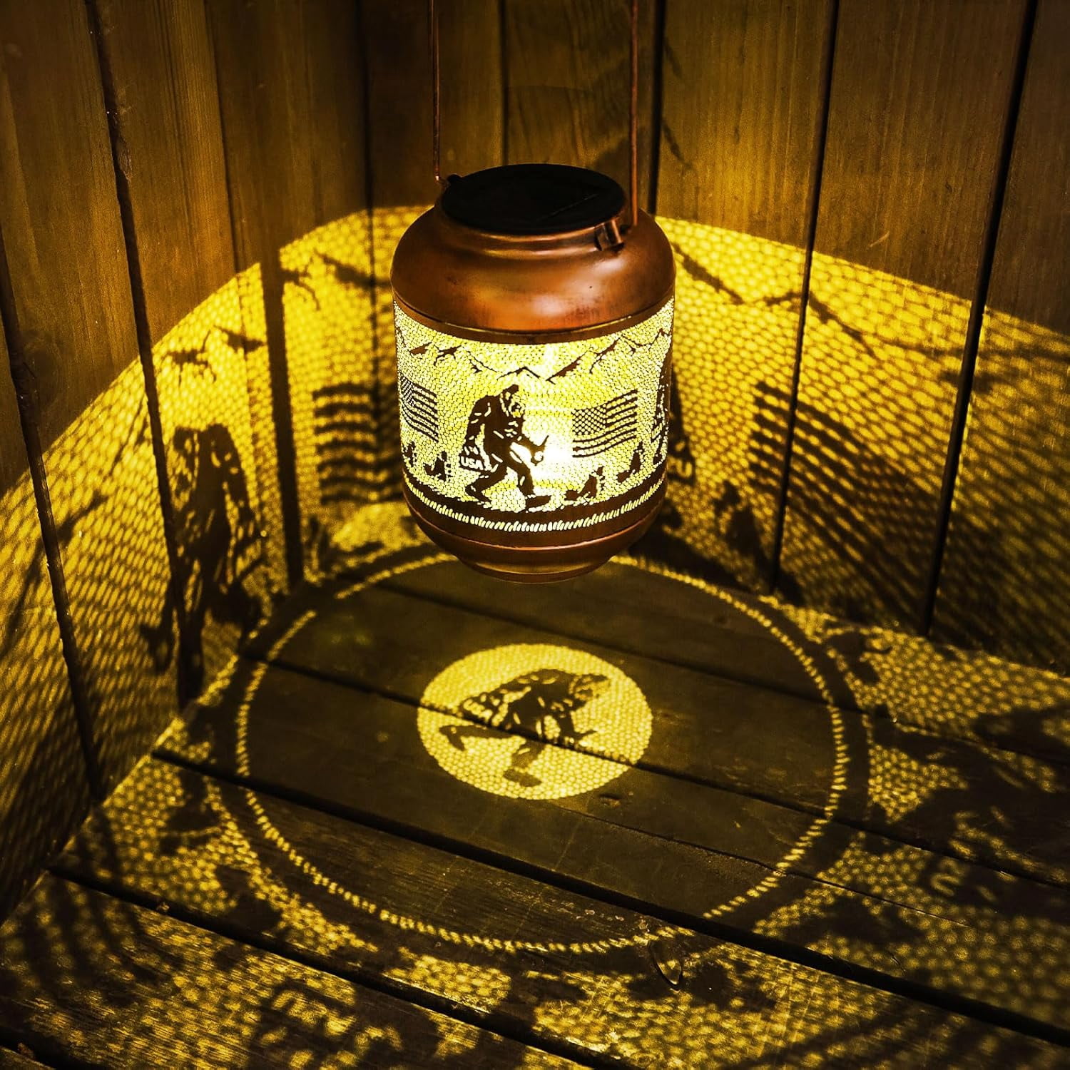 QYUN-Bigfoot Solar Lanterns Outdoor Waterproof Hanging Solar Lights Big ...