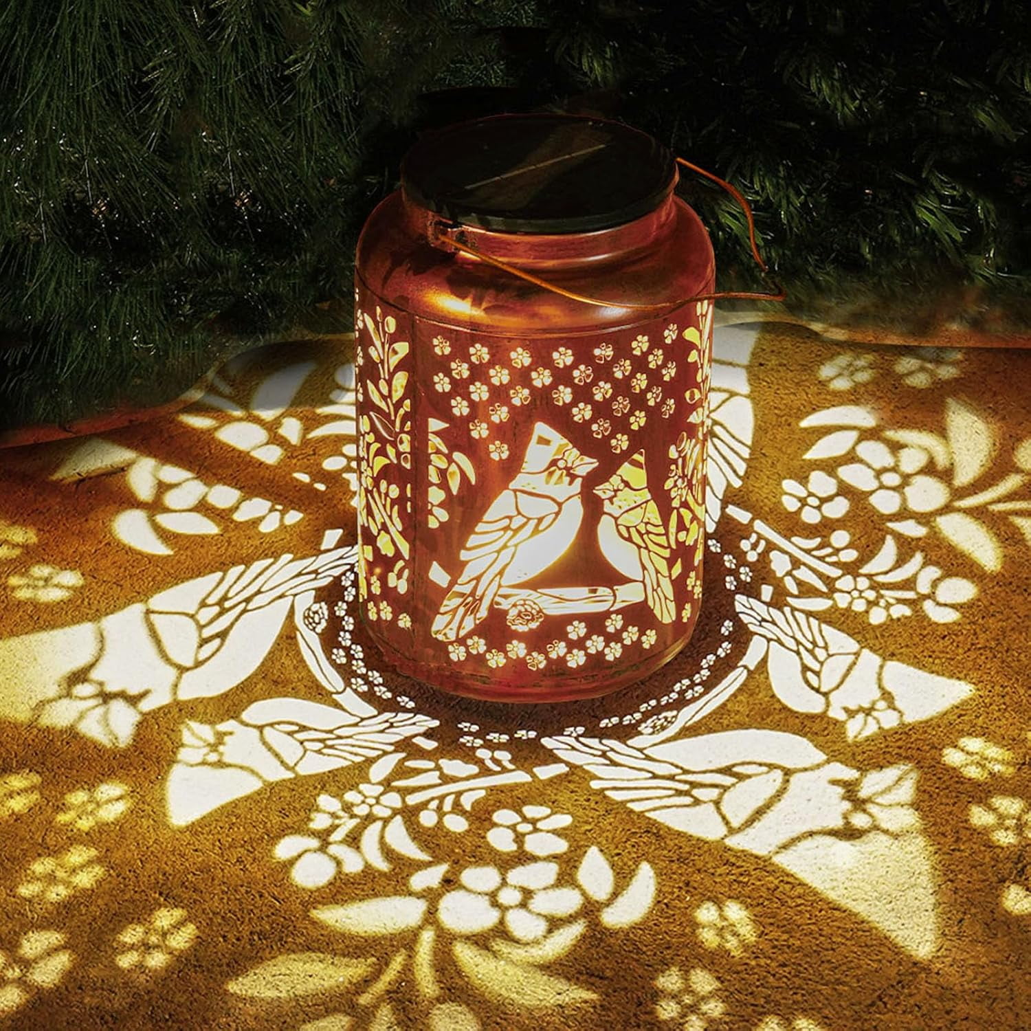 QYUN-Cardinal Solar Lanterns Outdoor Waterproof, 14.6'' Large Lamps ...