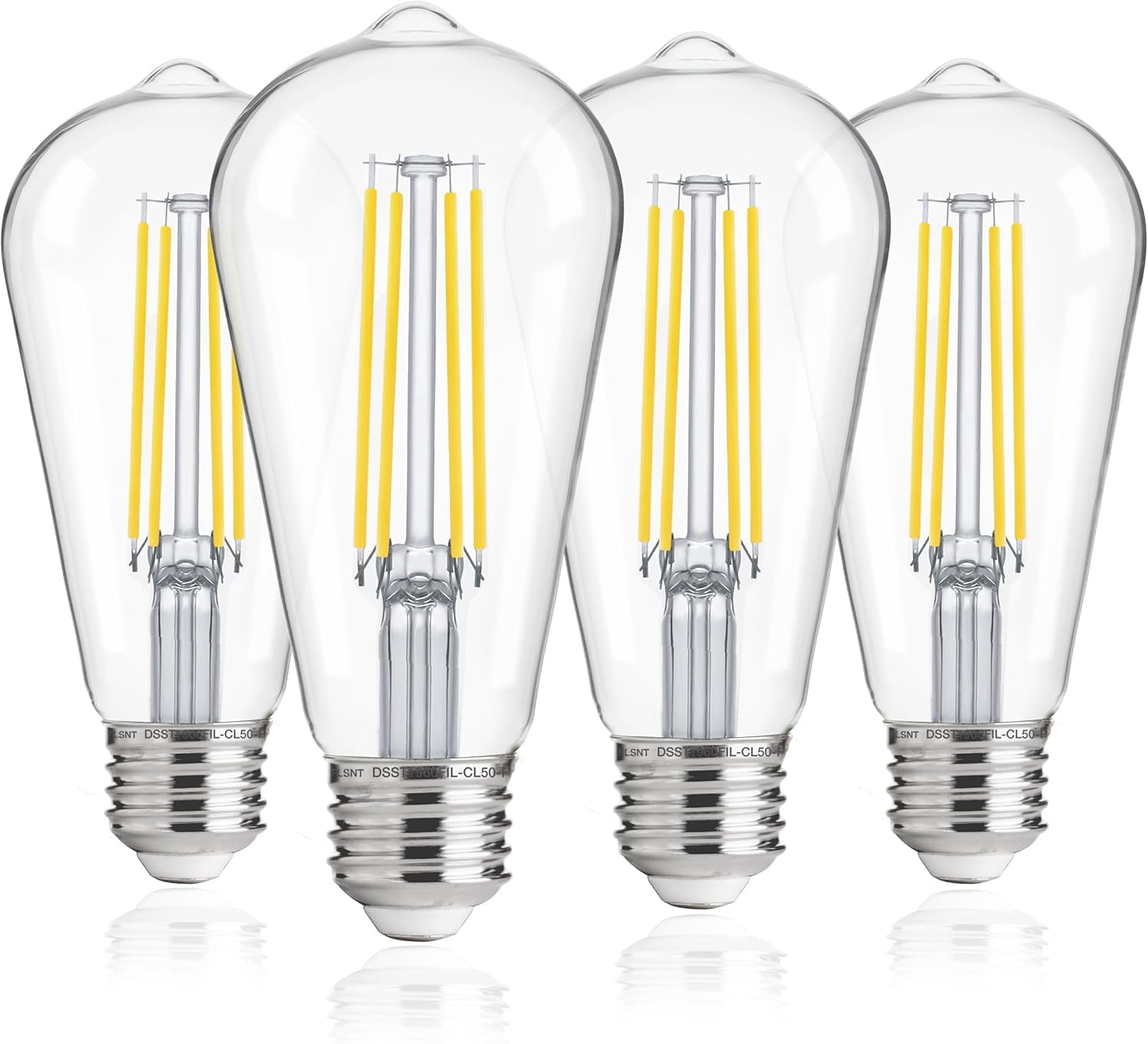 QYUN-Dusk To Dawn Outdoor Sensor St19 Led Edison Bulb, 5000K Daylight, 8W (100W Eqv.), 1400Lm ...