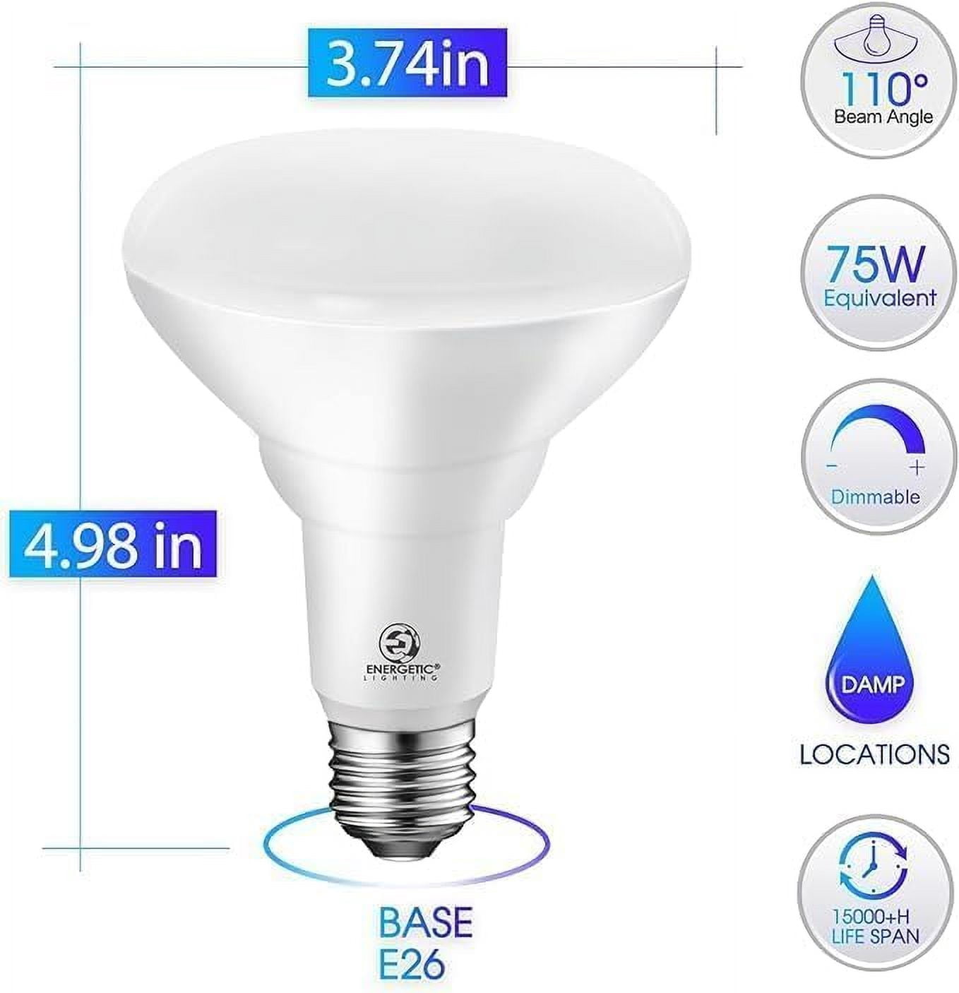 QYUN-Energetic BR30 LED Recessed Light Bulb, 9W=75W, 4000K Cool White ...