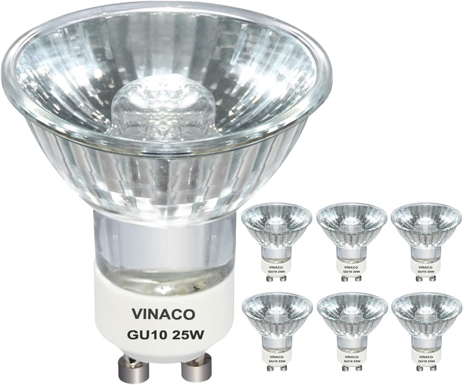 QYUN-Gu10 Bulb 6 Pack, Mr16 Halogen, Warm White 2800K, Dimmable For Np5 ...