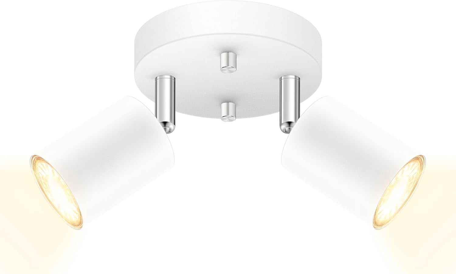 QYUN-Led 2 Light Track Lighting Kit, Led Track Lighting Fixtures, White ...