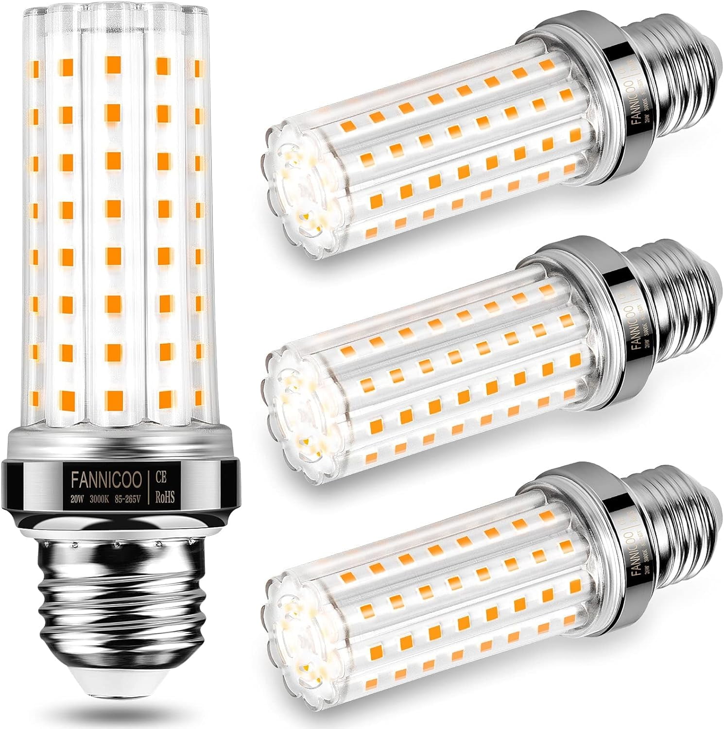 QYUN-Led Corn Light Bulb 150W Equivalent 2000 Lumen 3000K Warm White 20W E26/E27 Base Non ...