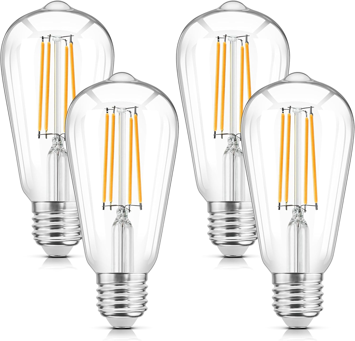 QYUN-Led Filament Light Bulbs, Bright Vintage 6W Led Edison Bulbs, St58 ...