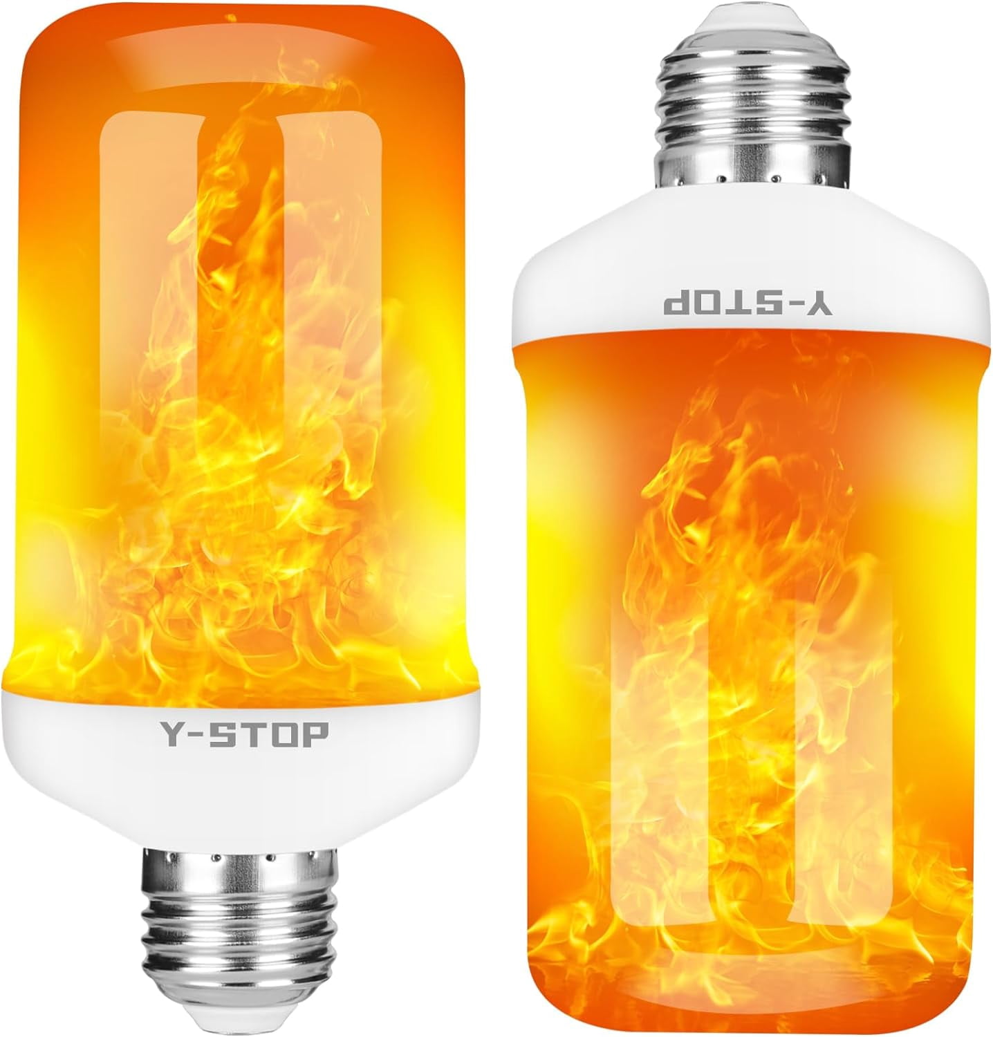 QYUN-Led Flame Light Bulbs, Upgraded 4 Modes Fire Light Bulb With ...
