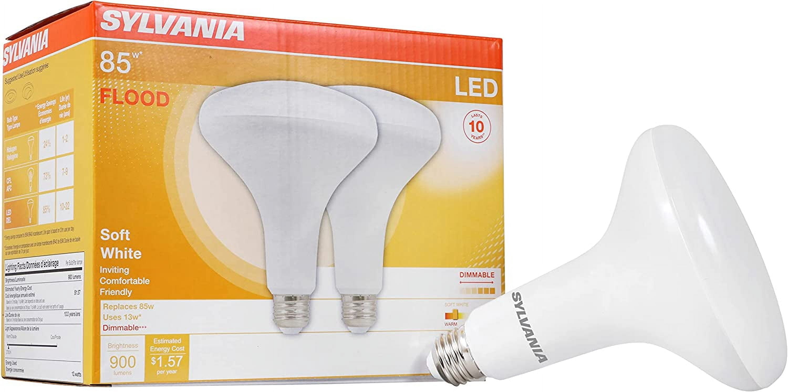 QYUN-Led Flood Br40 Light Bulb, 85W Equivalent Efficient 13W, E26 ...