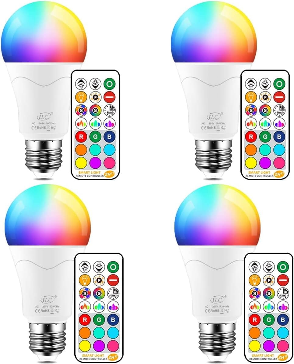 QYUN-Led Light Bulb 85W Equivalent, Color Changing Light Bulbs 2700K ...