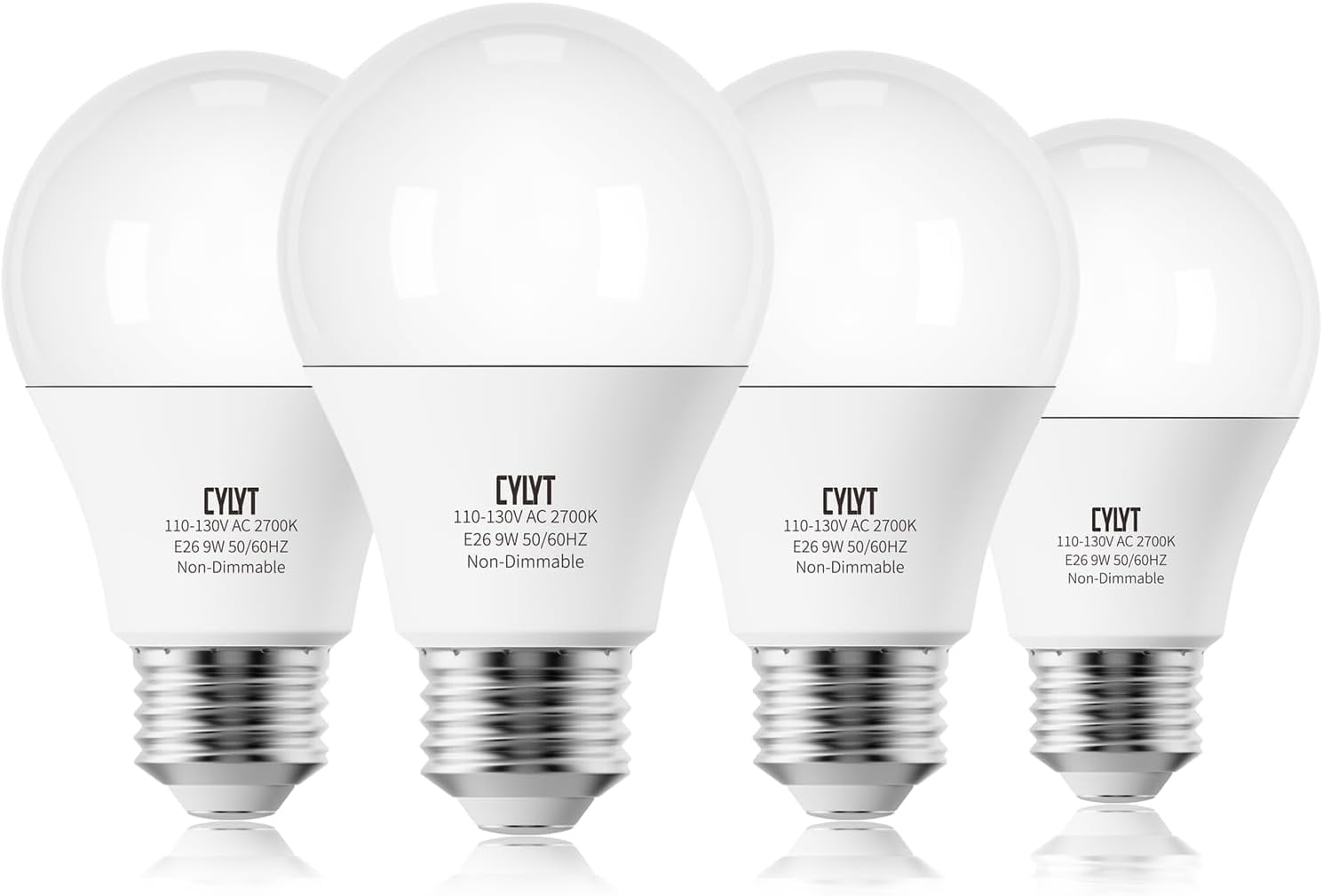 QYUN-Light Bulbs 60 Watt Equivalent Solt White 2700K, E26 A19 Led Light Bulb 9W 800 Lumen, Focos ...