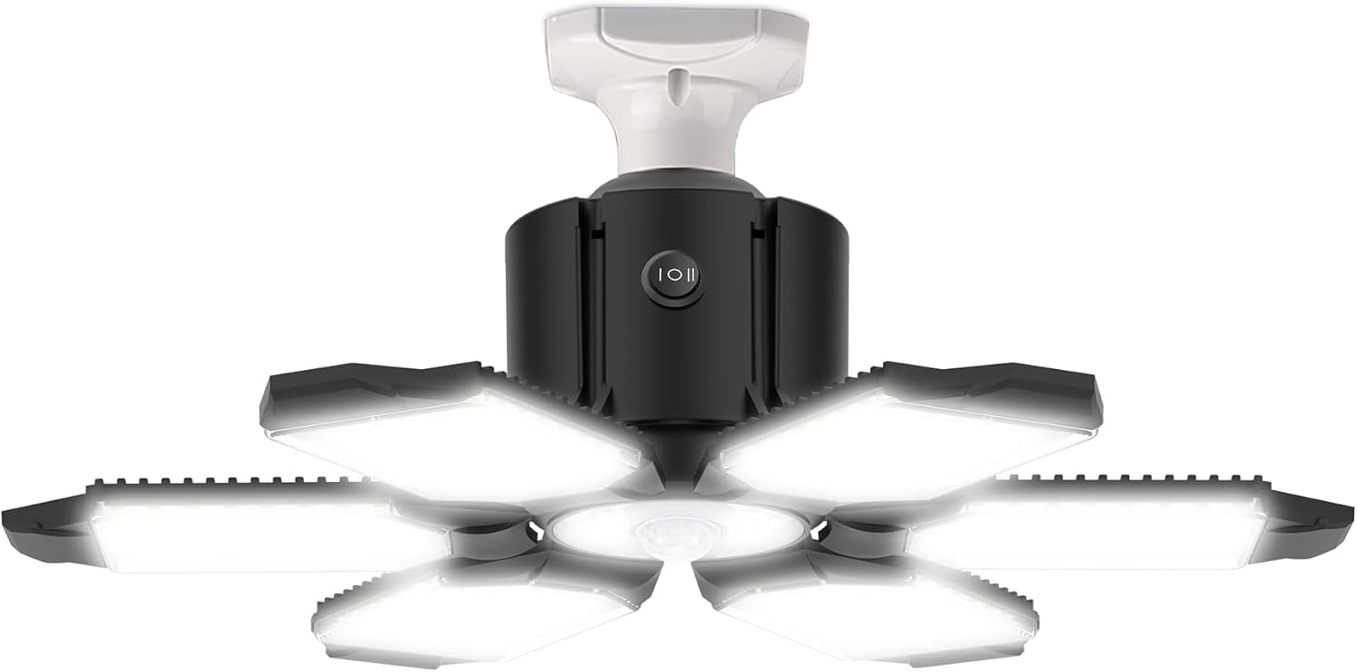 QYUN-Motion Sensor Garage Light - 150W 15000Lm Garage Lights Ceiling ...