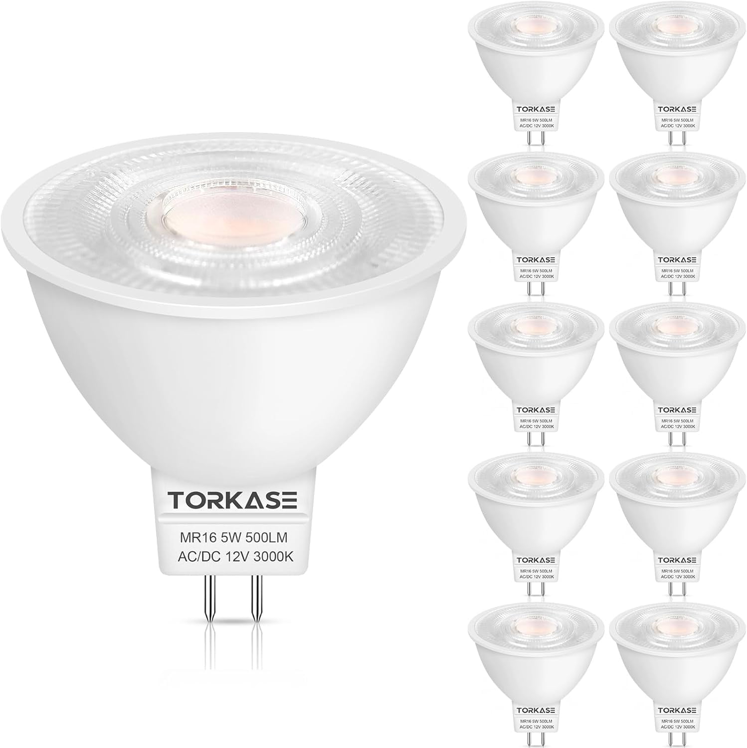 QYUN-Mr16 Led Bulbs, 50W Halogen Equivalent, 5W Gu5.3 12V Non-Dimmable ...