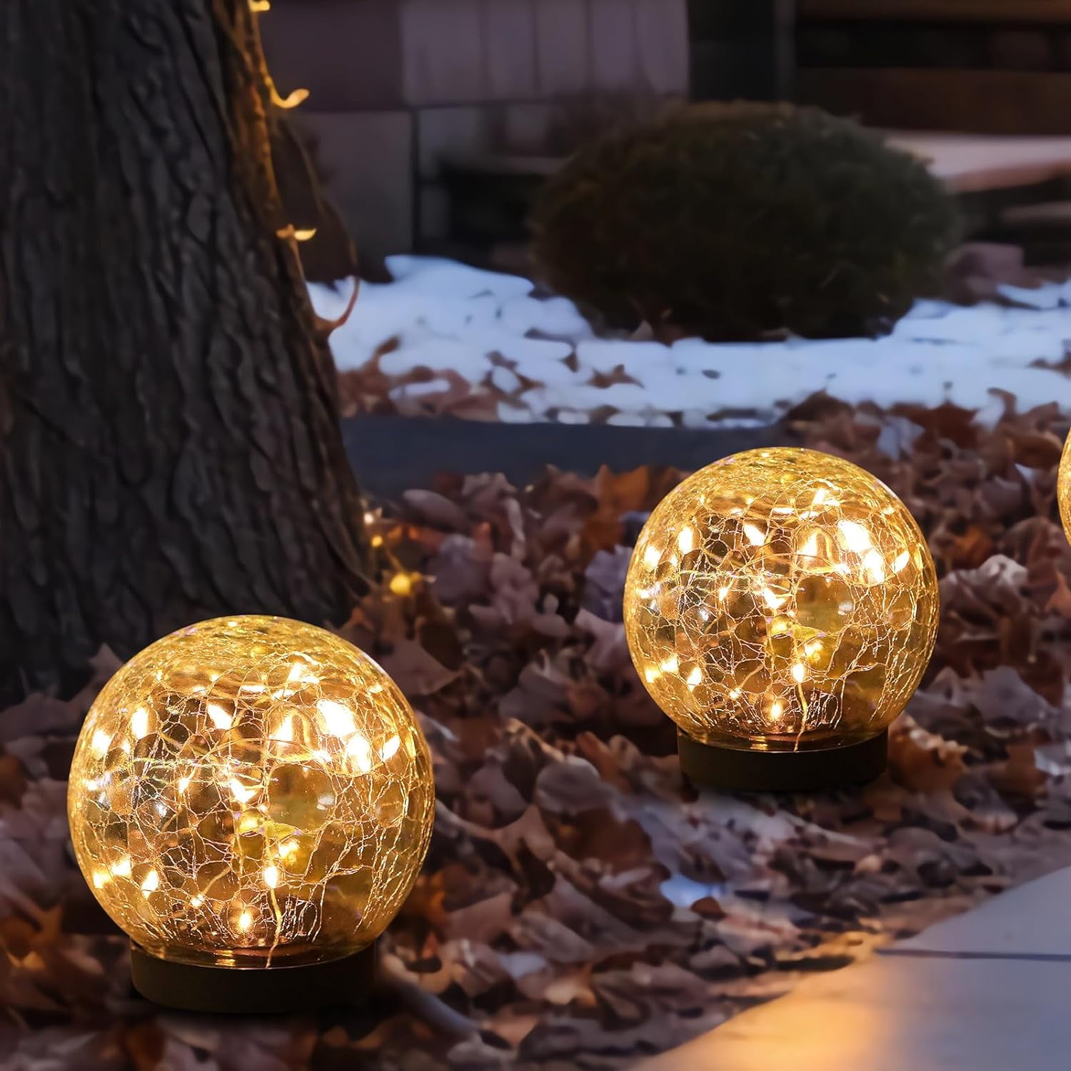 QYUN-Solar Globe Lights Outdoor Waterproof-Solar Balls-Solar Garden ...