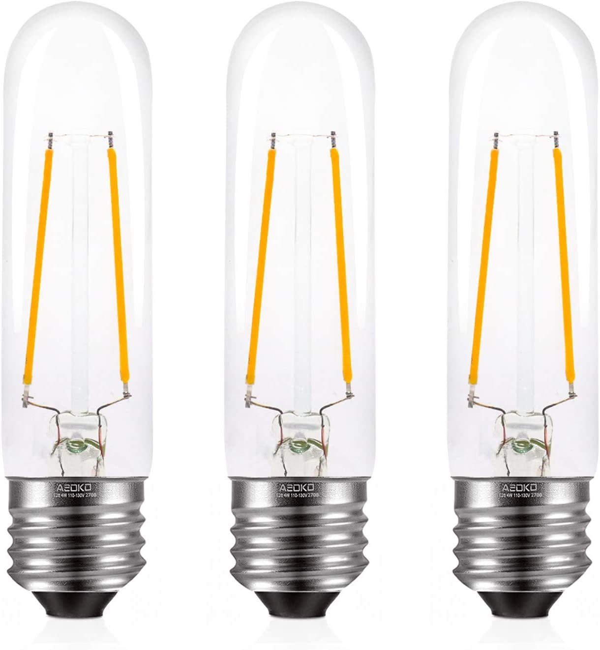 QYUN-T10 Edison Led Tube Bulbs - Warm White, 2700K, Dimmable - Vintage ...