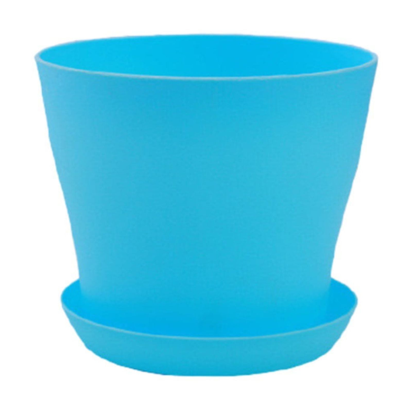QYXQPYO Clearance Open-Top Plastic Flower Pots with Trays, Durable and ...