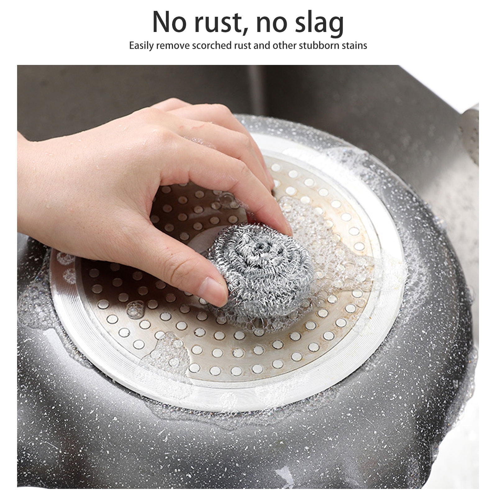 QYXQPYO Stainless Steel Wool Scrubber Sponge Steel Wool Srubber Heavy ...