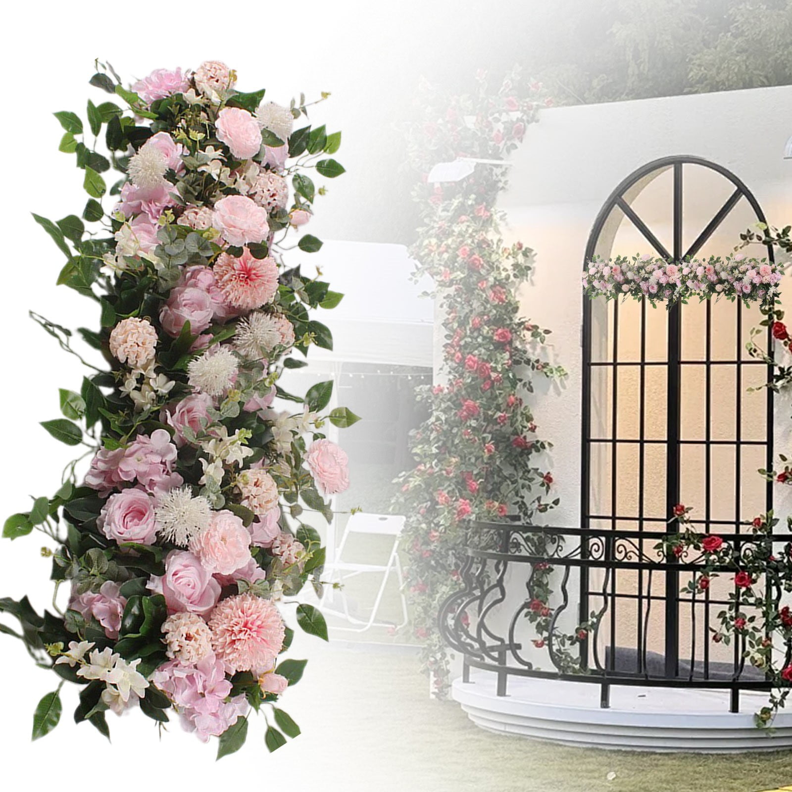 QYXQPYO Wedding Arch Artificial Flowers Panels Flower Centerpieces for ...