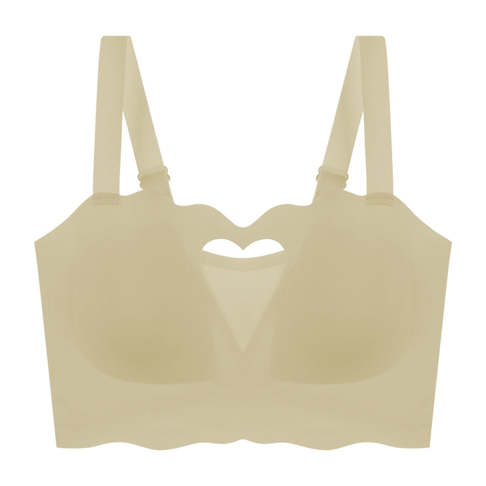 QYZEU Bras for Women Wireless Causal Solid Bras with Straps Ultra Thin ...