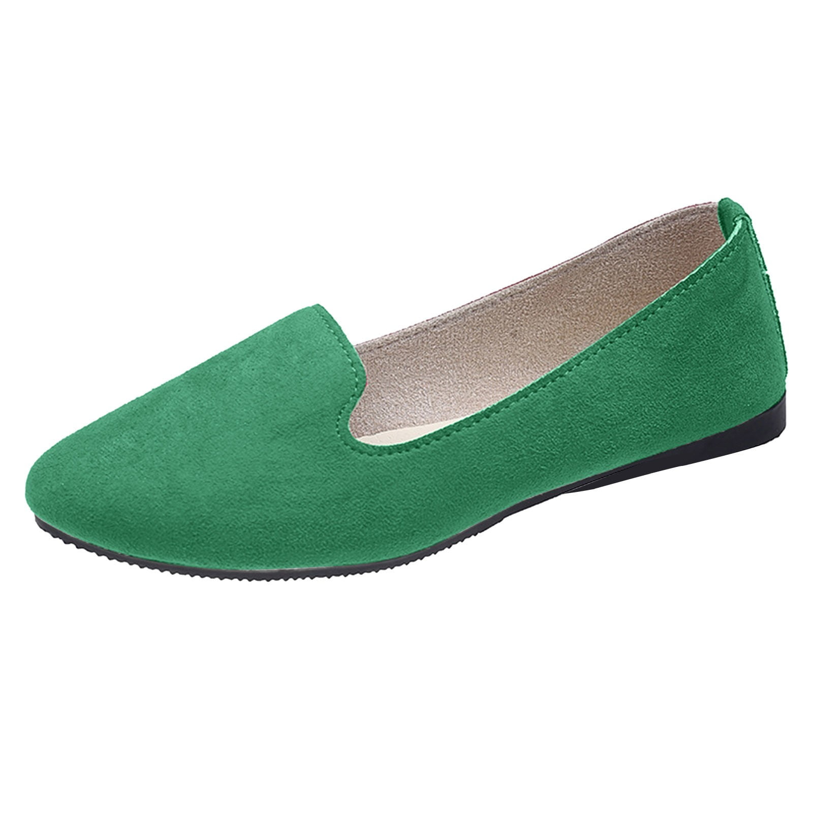 QYZEU Closed Toe Flats for Women Womens Flat Shoes 8 Round Toe for ...