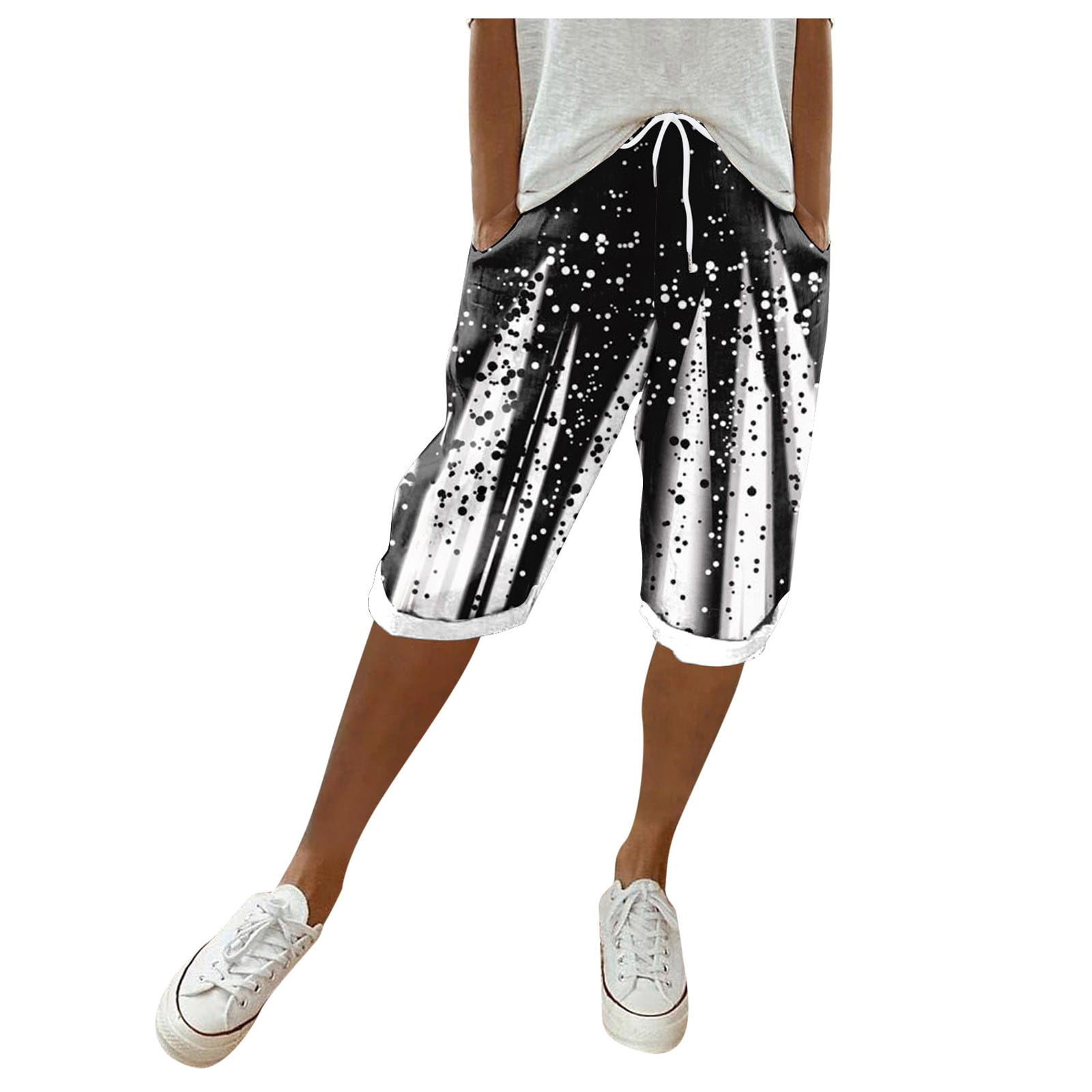 QYZEU Pant Suits for Women Graphic Pocket Straight Leg Loose Fit ...