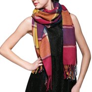 Plaid Blanket Scarf Winter Warm Scarfs for Women, Lightweight Soft ...