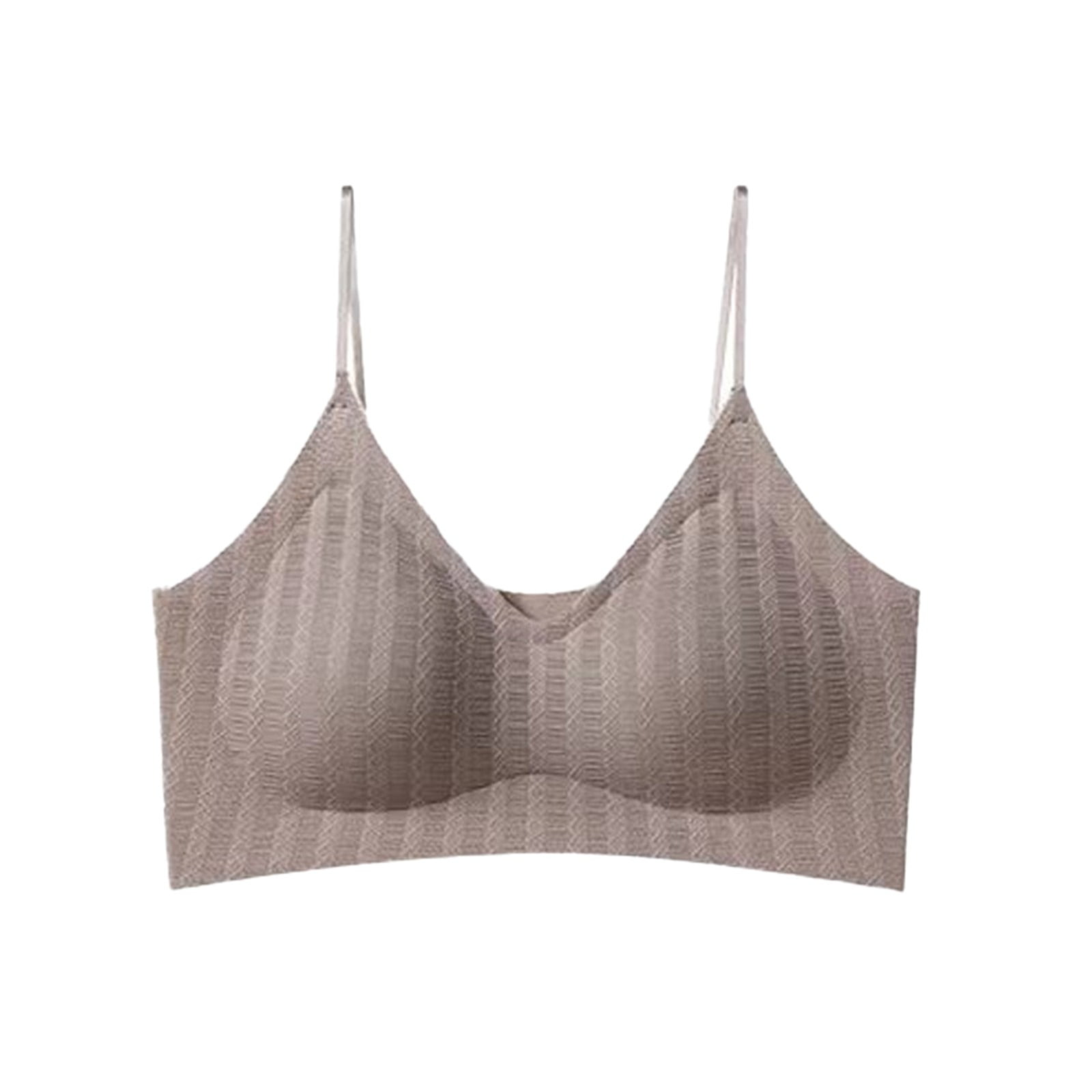 QYZEU Wireless Bras for Women Support And Lift Solid Spaghetti Strap ...