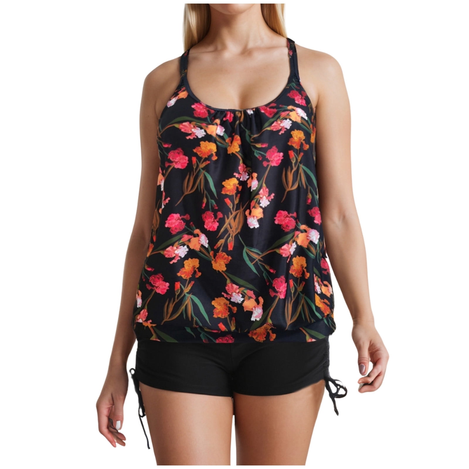 QYZEU Women Swimsuits Tankini Women Shorts Swimsuit for Women Two Piece Tankini Swimsuits ...