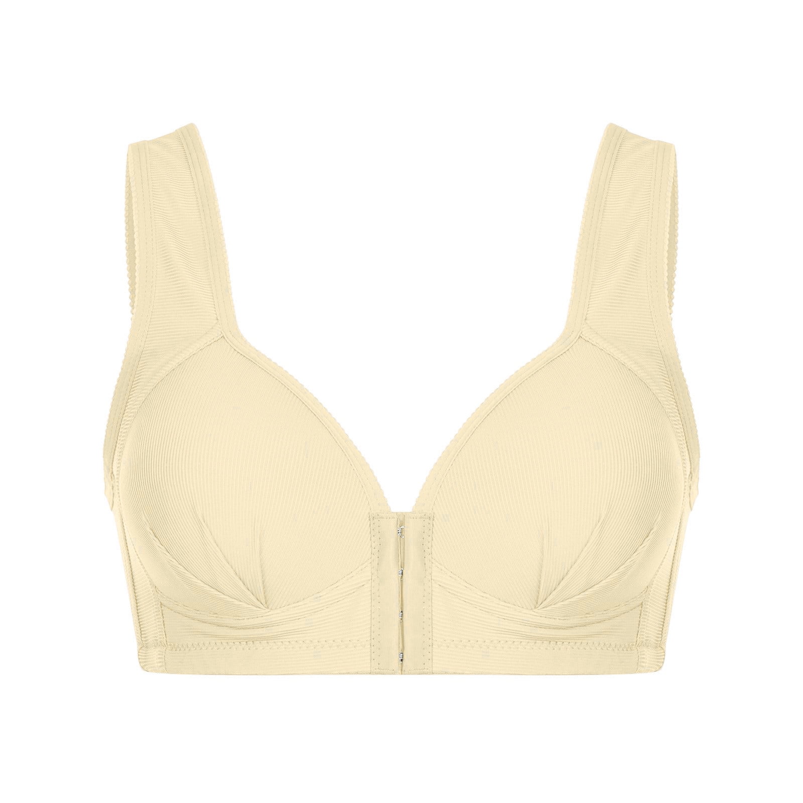 QYZEU Women's Bra Compression Front Side Buckle Underwear Bra Solid ...