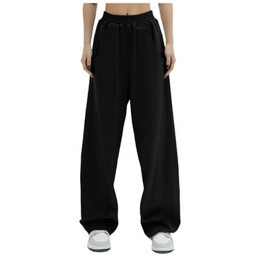 3 Pack: Women's Relaxed Fit Fleece Open Bottom Sweatpants Pockets ...
