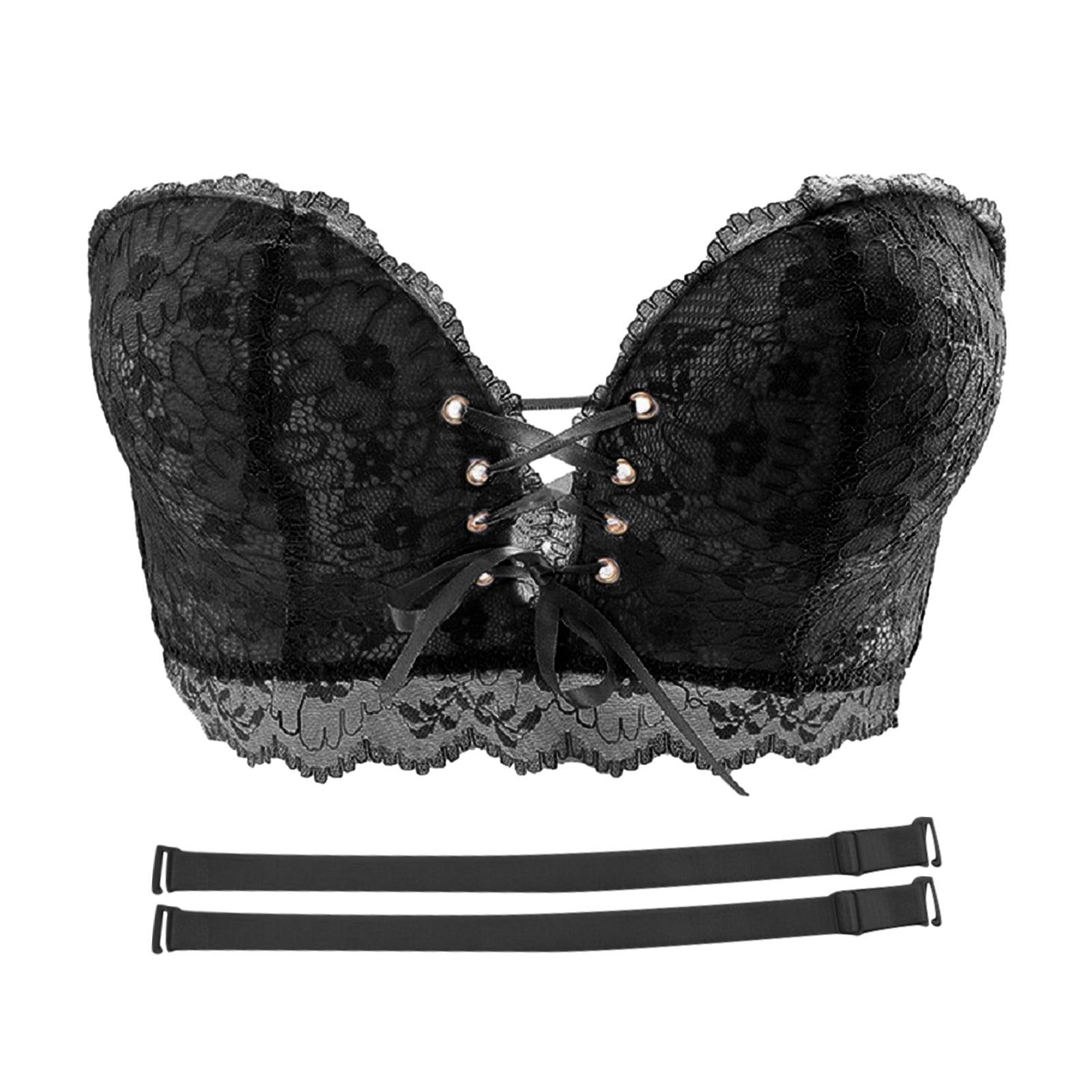 QYZEU Womens Bras No Underwire Full Support Causal Solid Bras with ...