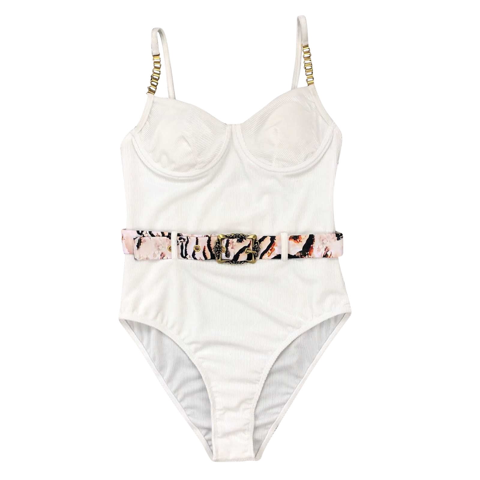 QYZEU Womens One Piece Swimsuits Sexy Fashion Solid Strap Swimsuits ...