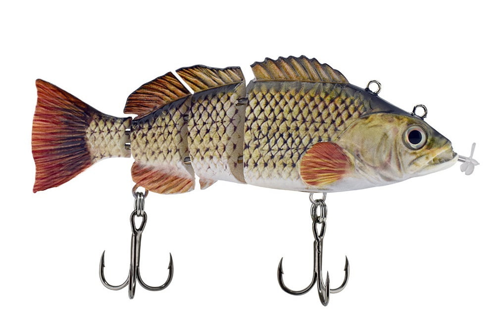 QZ Rechargeable multi-section fish green LED light-emitting simulation hard bait swimming bait ...