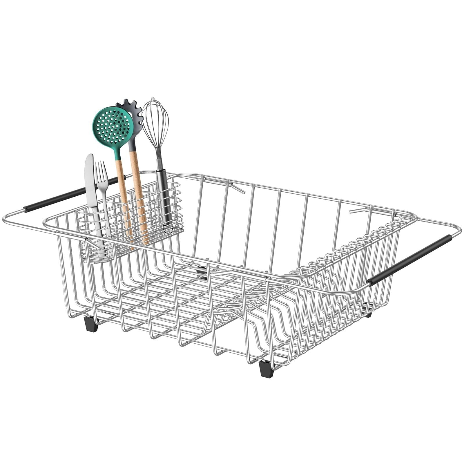 QZ Small Dish Drainers for Inside Sink-Adjustable Over Sink Stainless ...