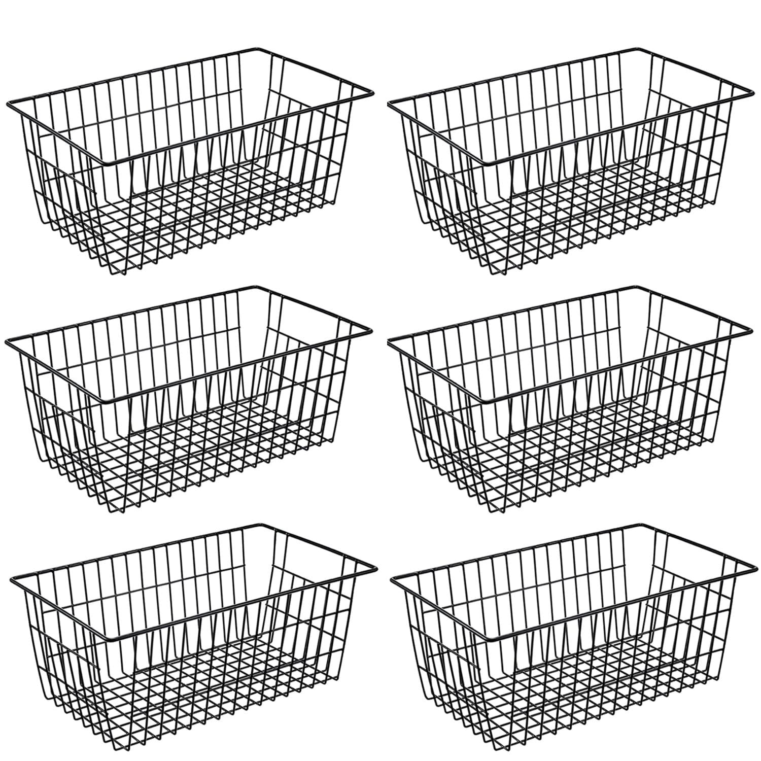 QZ Wire Storage Baskets for Upright Freezer, Refrigerators, Pantry ...