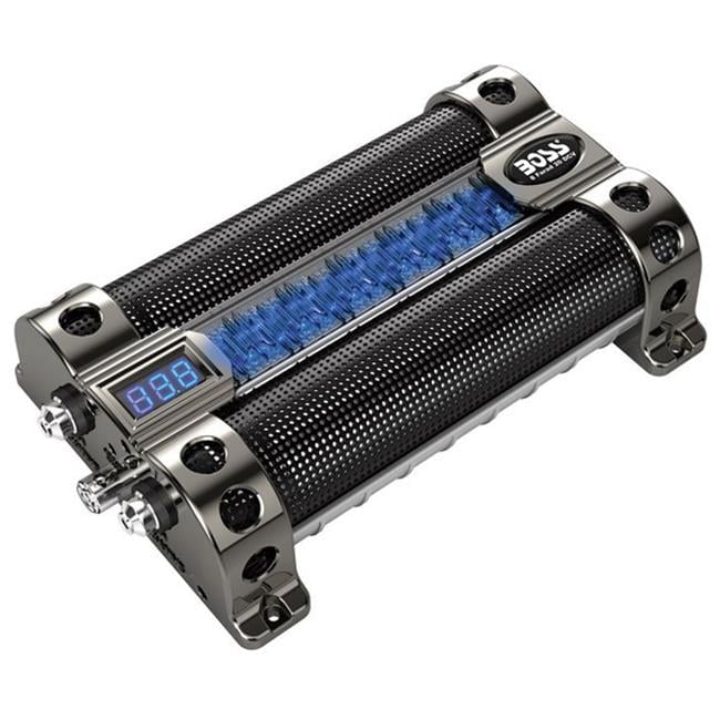 QZ4845 8 Farad Capacitor with Digital Voltage Meter, Black Chrome ...