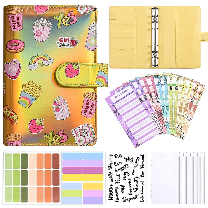 QZGZDS Budget Planner Binder Set with Cash Envelopes, Budget Sheets ...