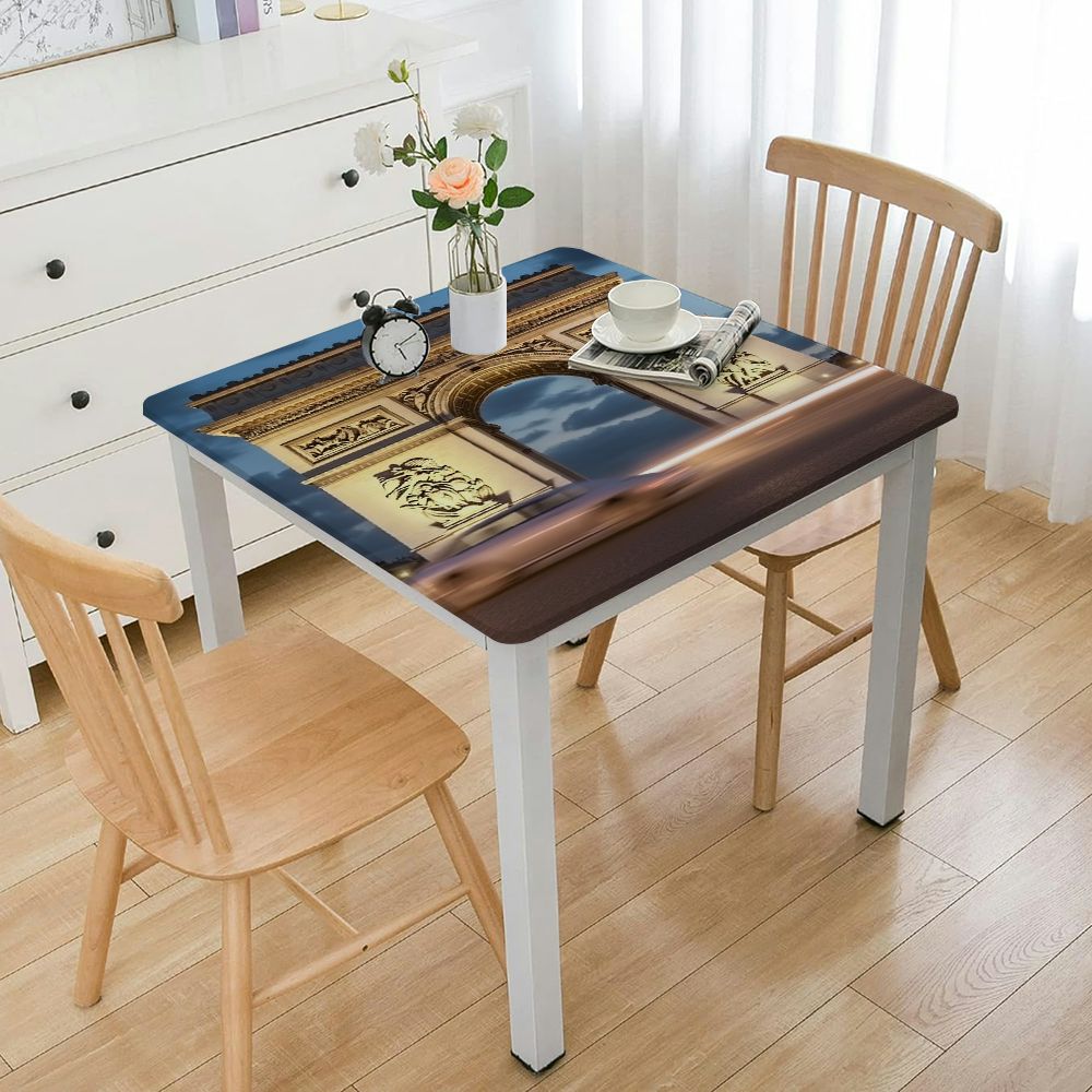 QZHH Car Theme Square Fitted Table Cloths 100% Polyester Fiber 40*40 ...